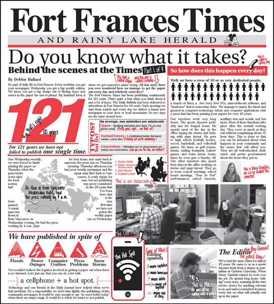 Creating the Times - Fort Frances Times